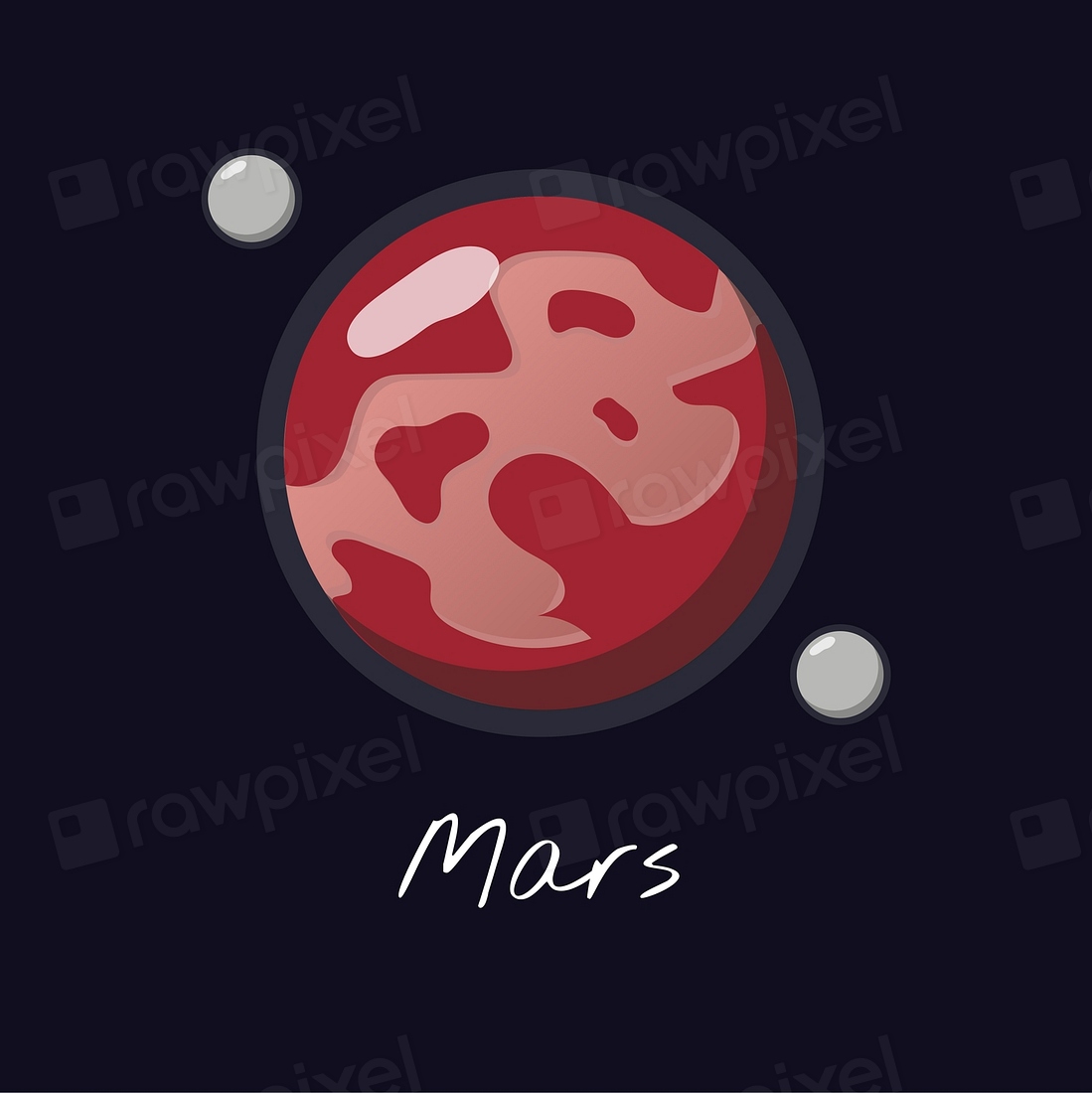 Planet Mars vector | Premium Vector - rawpixel