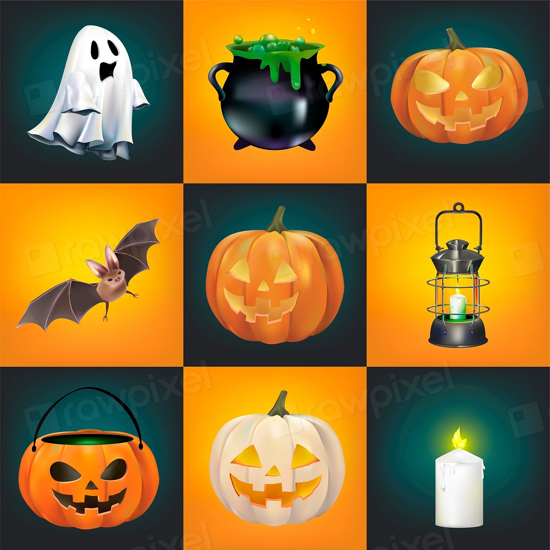 Halloween vector set | Premium Vector - rawpixel
