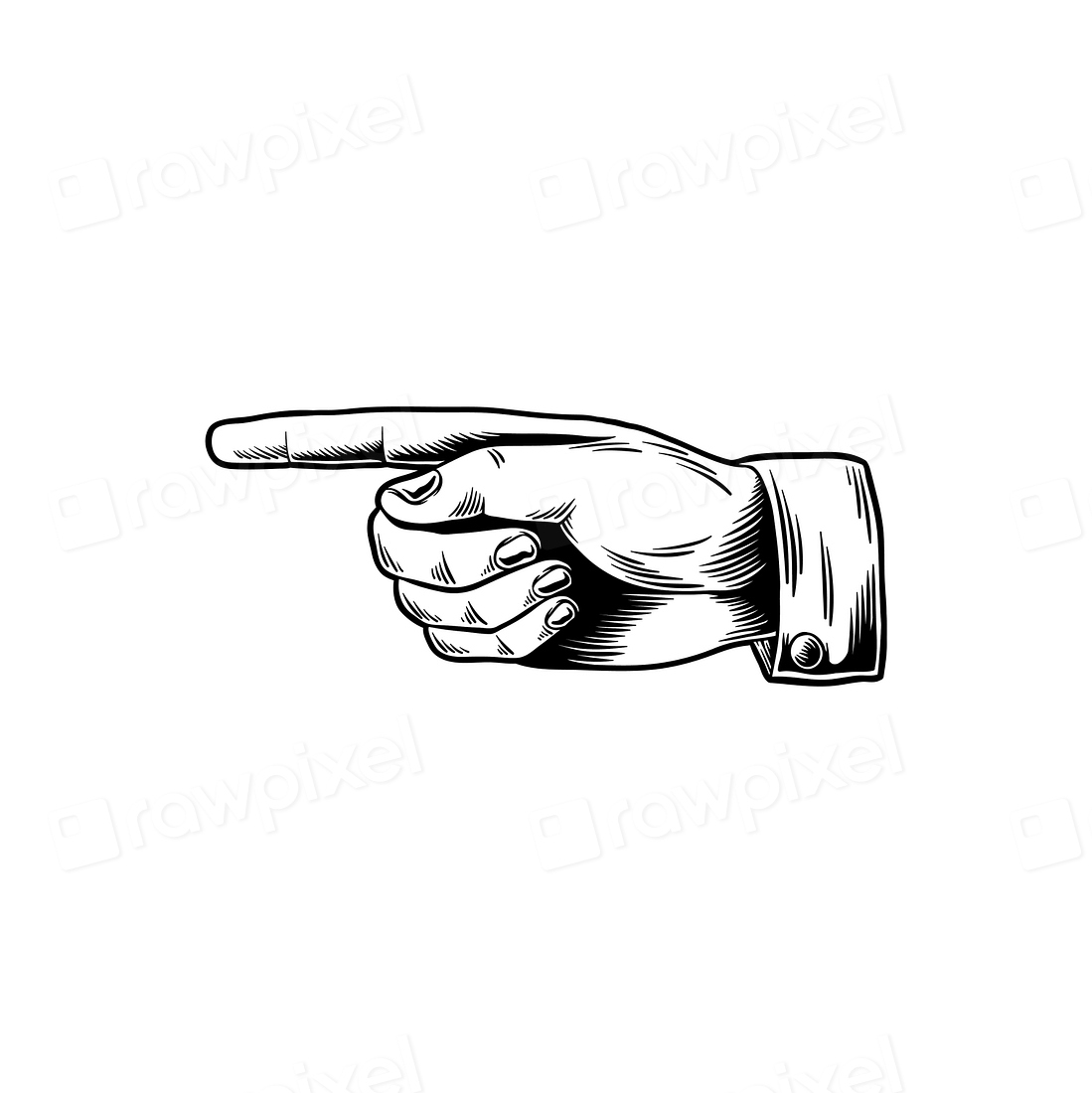 Illustration hand pointing left icon | Premium Photo Illustration ...