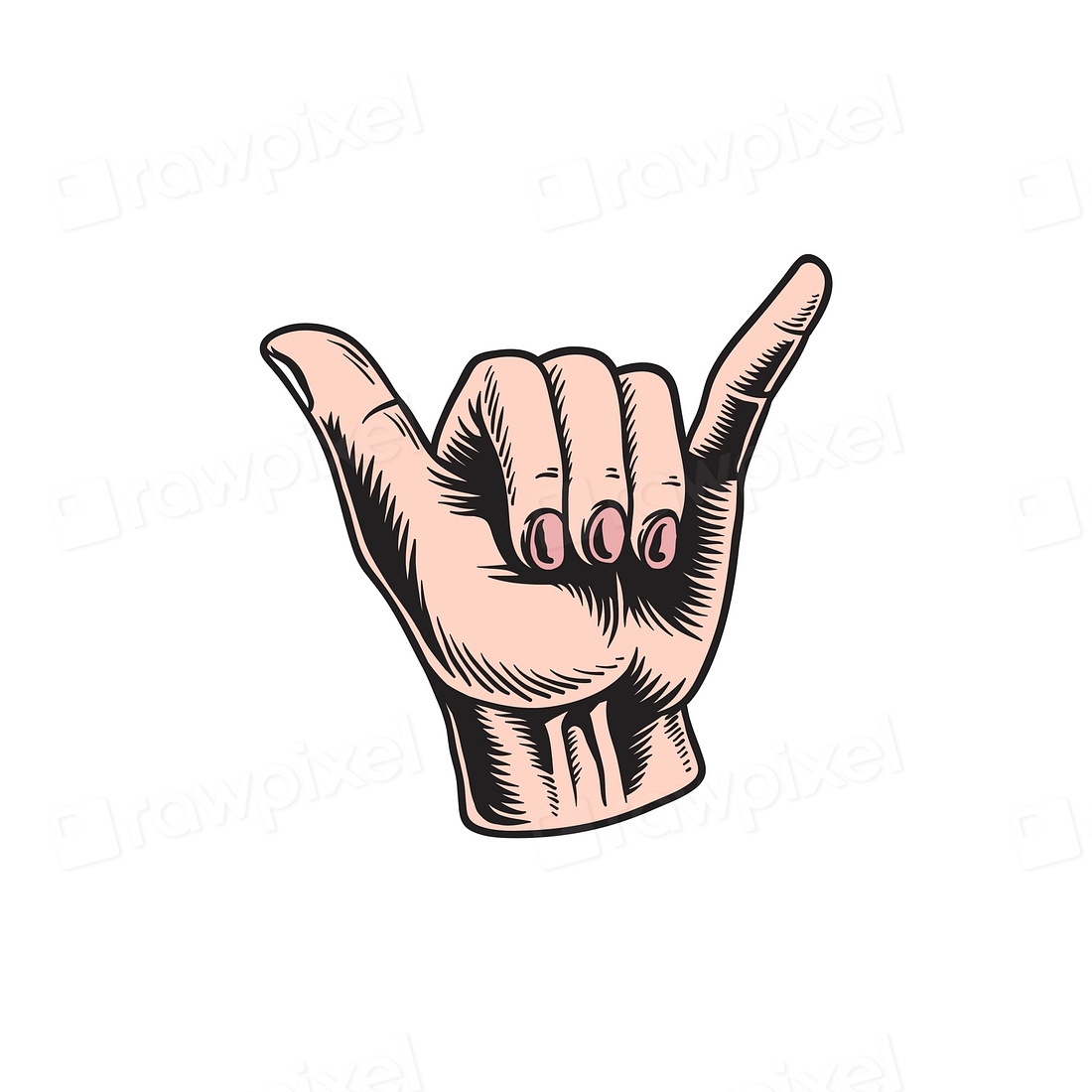 Illustration of a hand sign | Premium Vector Illustration - rawpixel