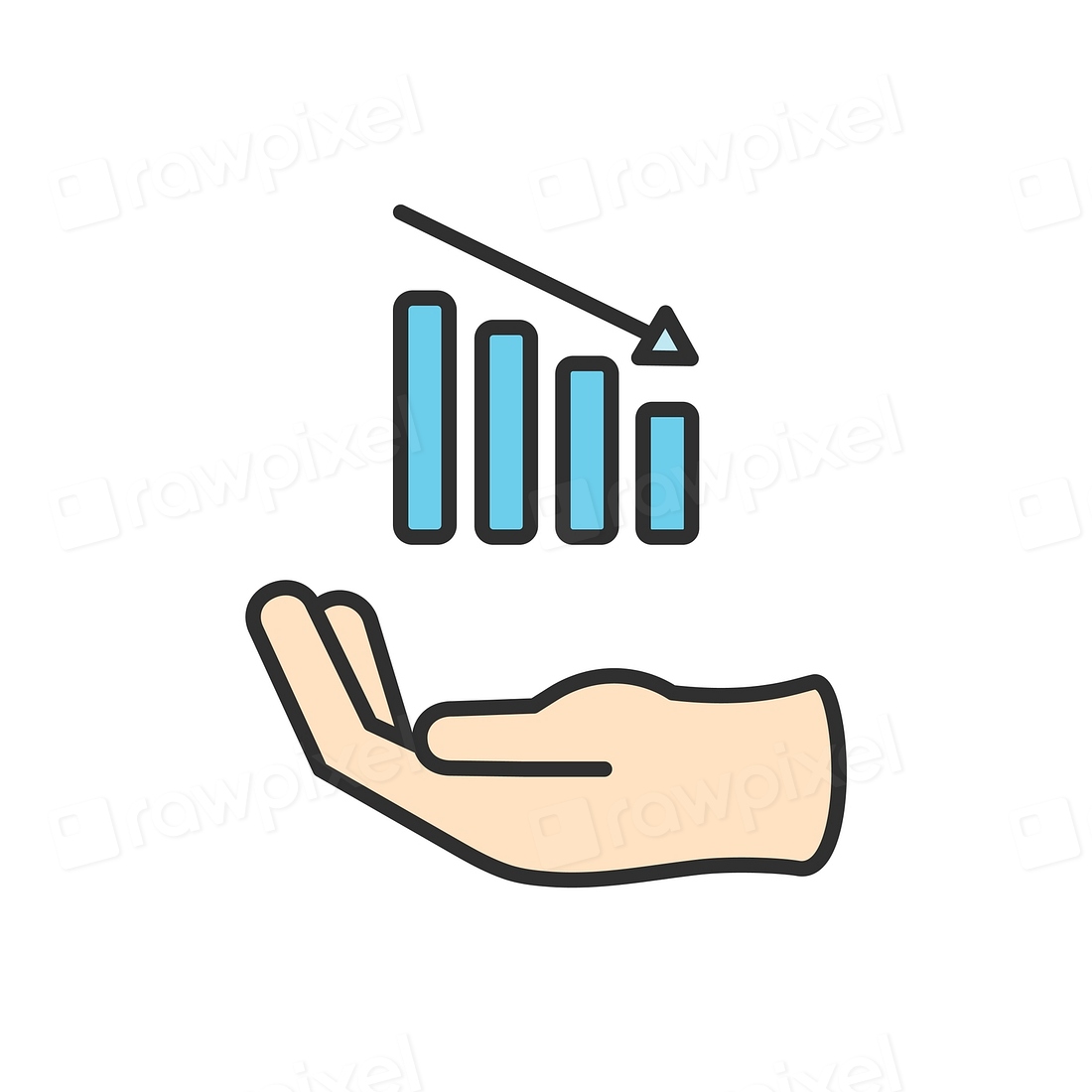 Illustration of business graph analysis | Premium Vector - rawpixel