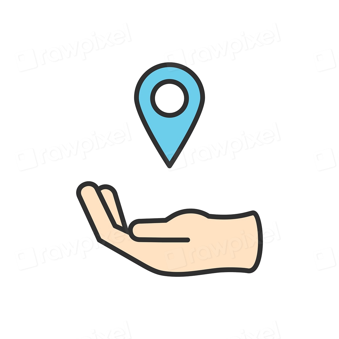 Illustration of direction pin icon | Premium Vector - rawpixel