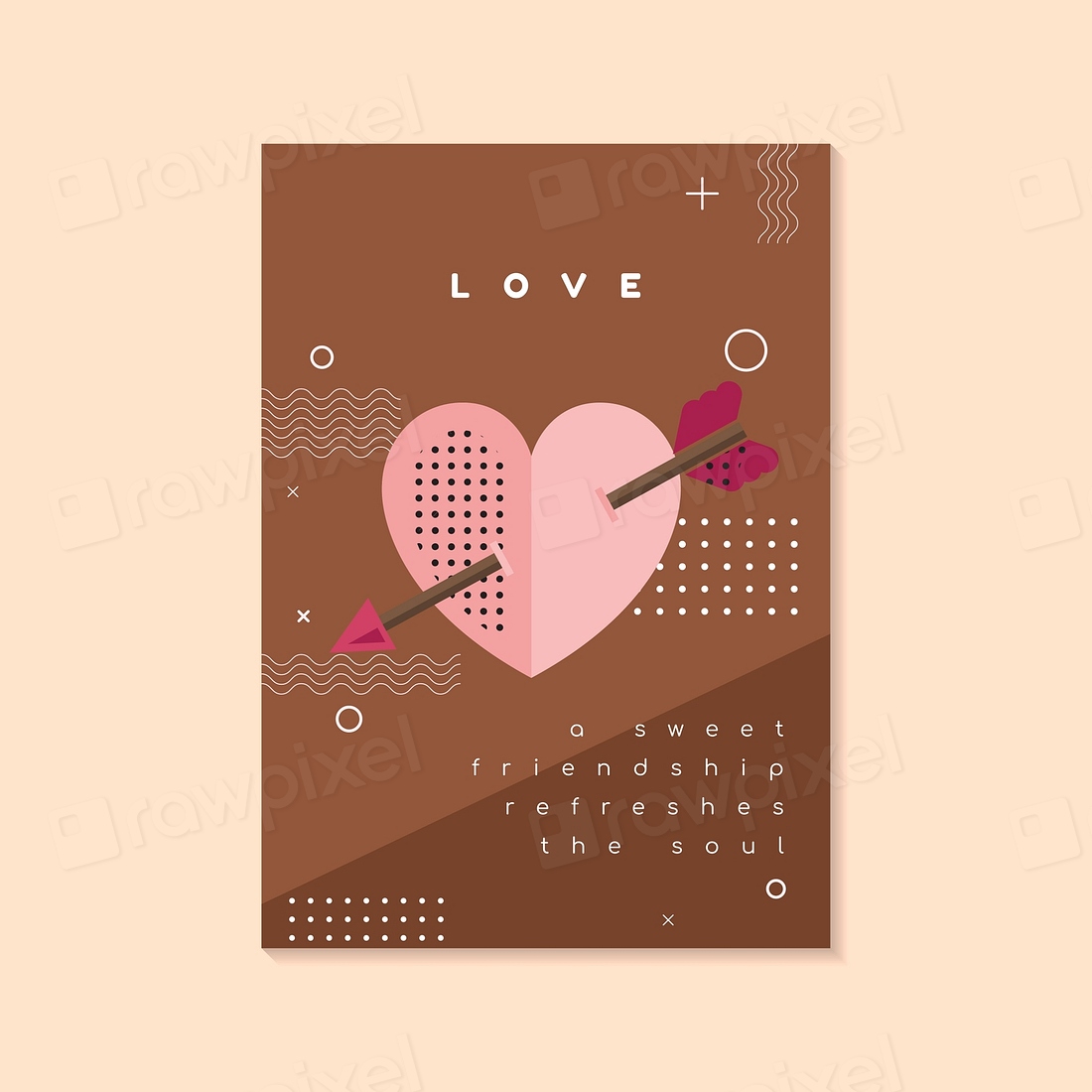 Pastel Valentine's day poster and | Premium Vector - rawpixel