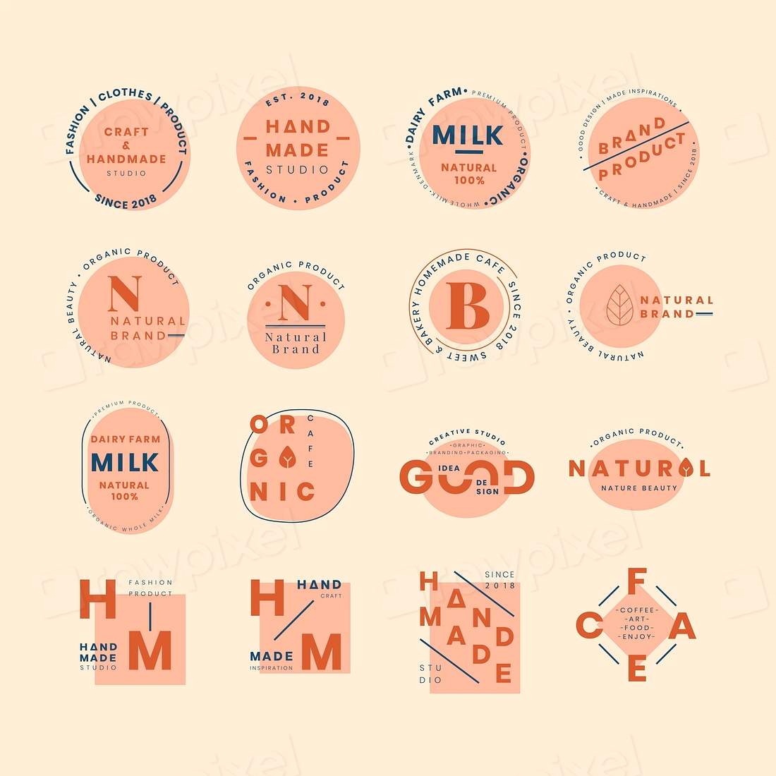 Set of logo badge design | Premium Vector - rawpixel