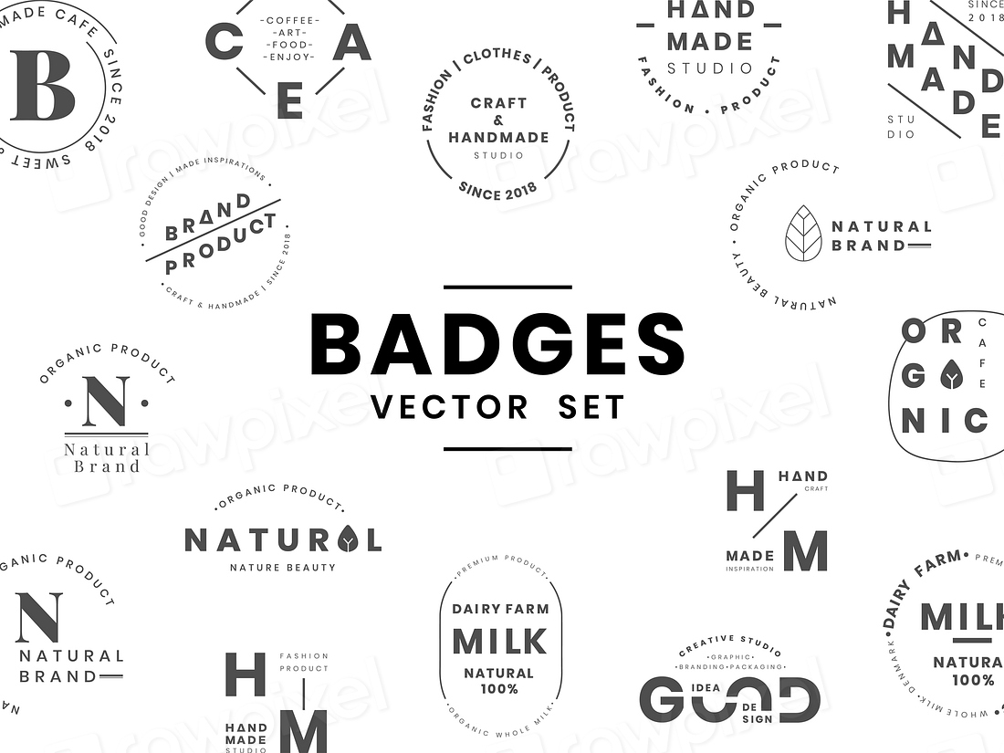 Set logo badge design vectors | Premium Vector - rawpixel