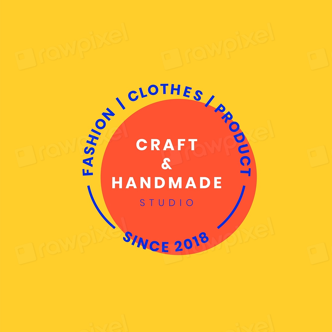 Handmade crafts logo badge design | Free Vector - rawpixel