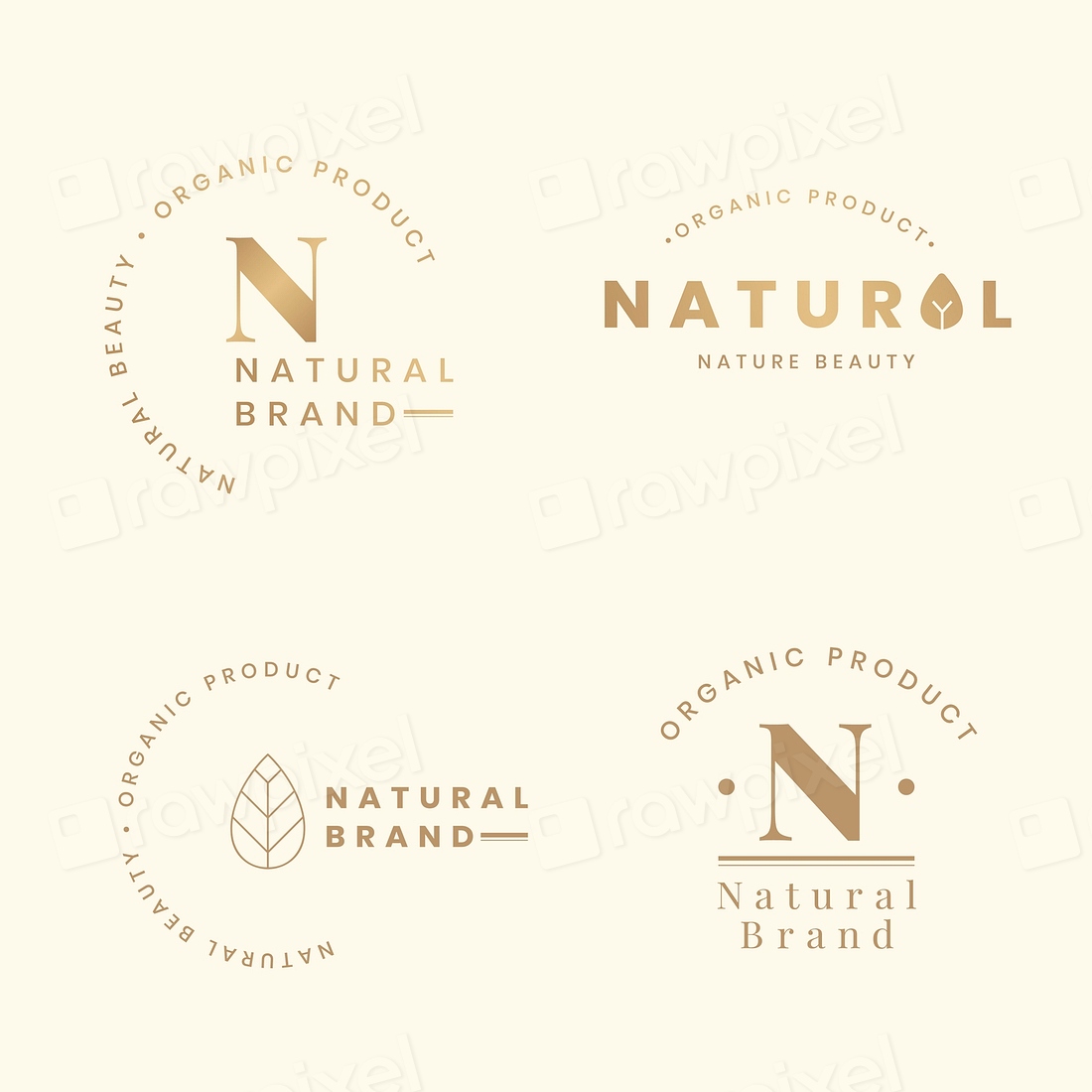 Natural brand logo badges vector | Premium Vector - rawpixel