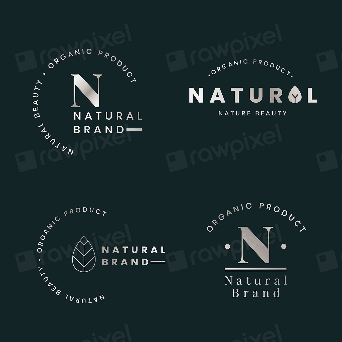 Natural brand logo badges vector | Premium Vector - rawpixel