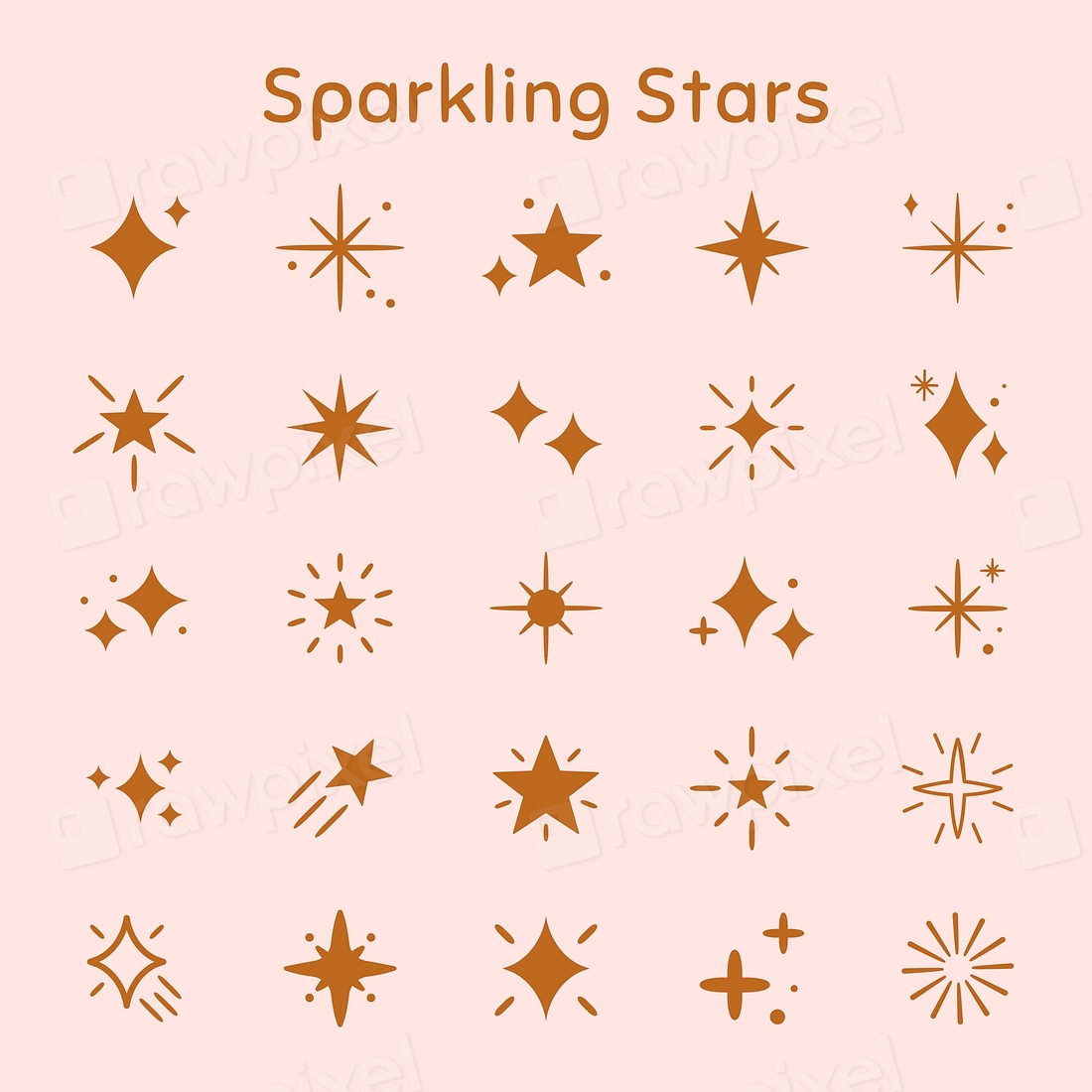 Sparkling stars vector icon set | Premium Vector - rawpixel