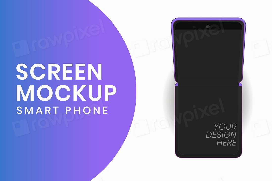Foldable phone screen mockup, flip | Premium PSD - rawpixel