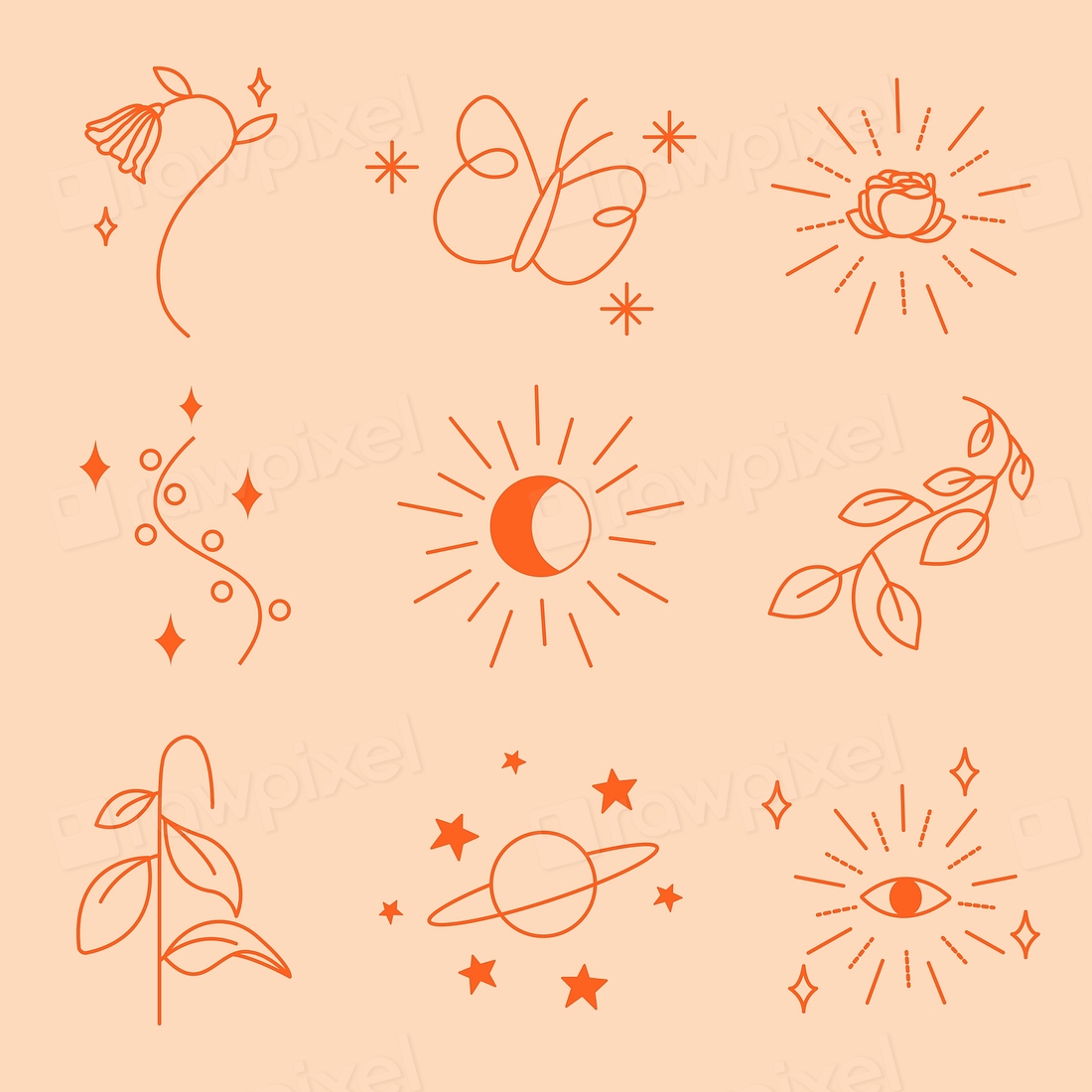 Minimal aesthetic sticker design element | Premium Vector - rawpixel