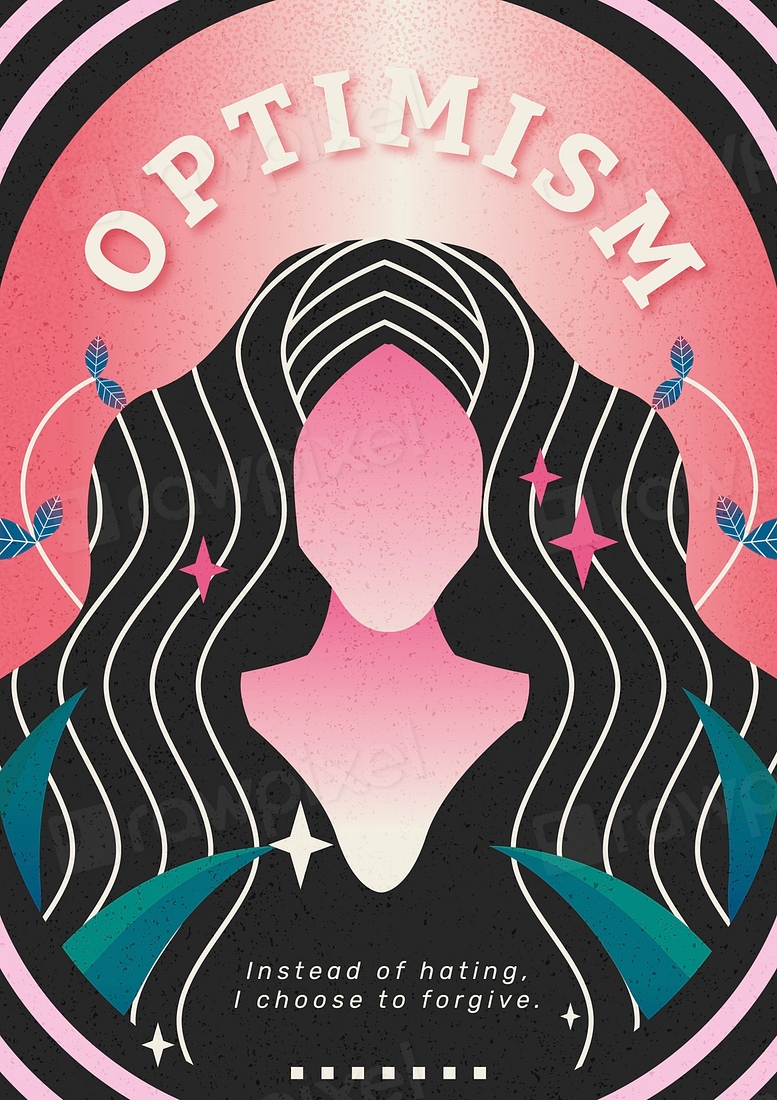 Optimism affirmation poster template, editable | Premium PSD Template ...