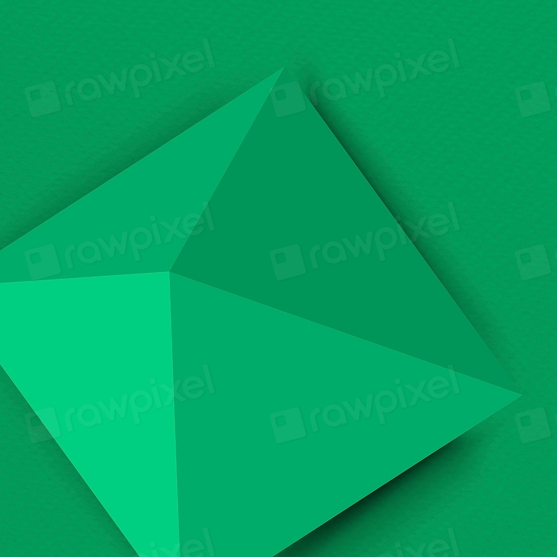 Green pyramid background, geometric 3D | Free PSD - rawpixel