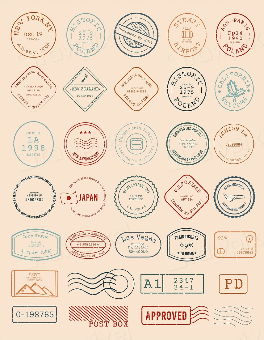 Vector of various stamp design | Premium Vector - rawpixel