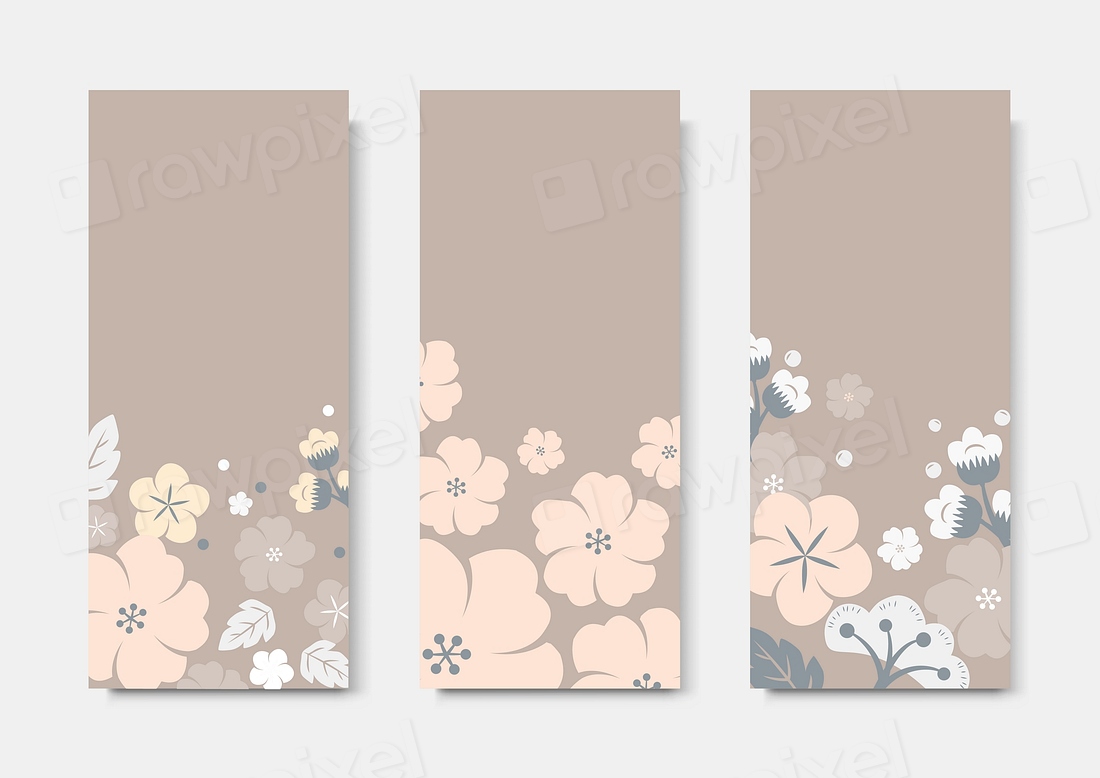 Flowers border rectangle card template | Premium Vector - rawpixel
