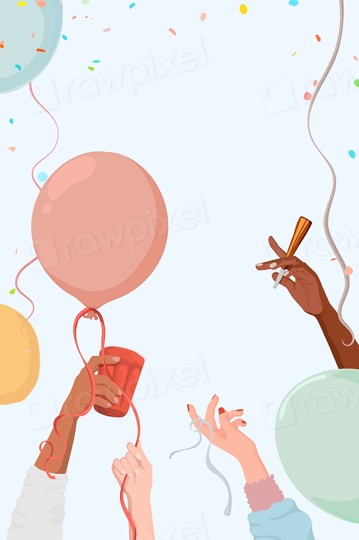 Blue party background, celebration illustration | Free Photo ...