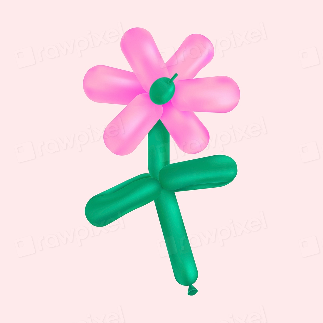 Pink flower balloon art cute | Free Photo Illustration - rawpixel