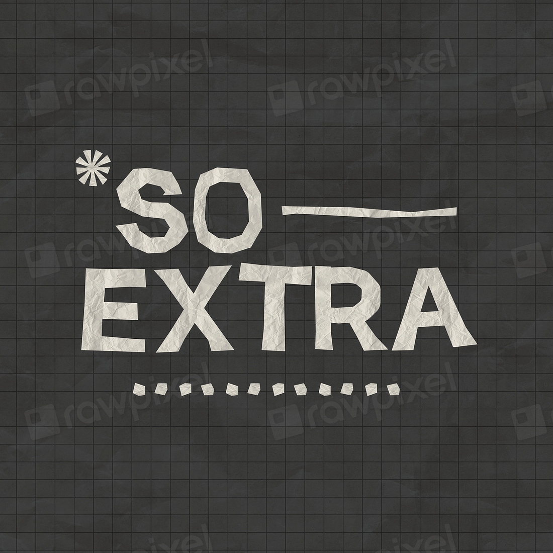 So extra typography sticker, abstract | Premium PSD - rawpixel