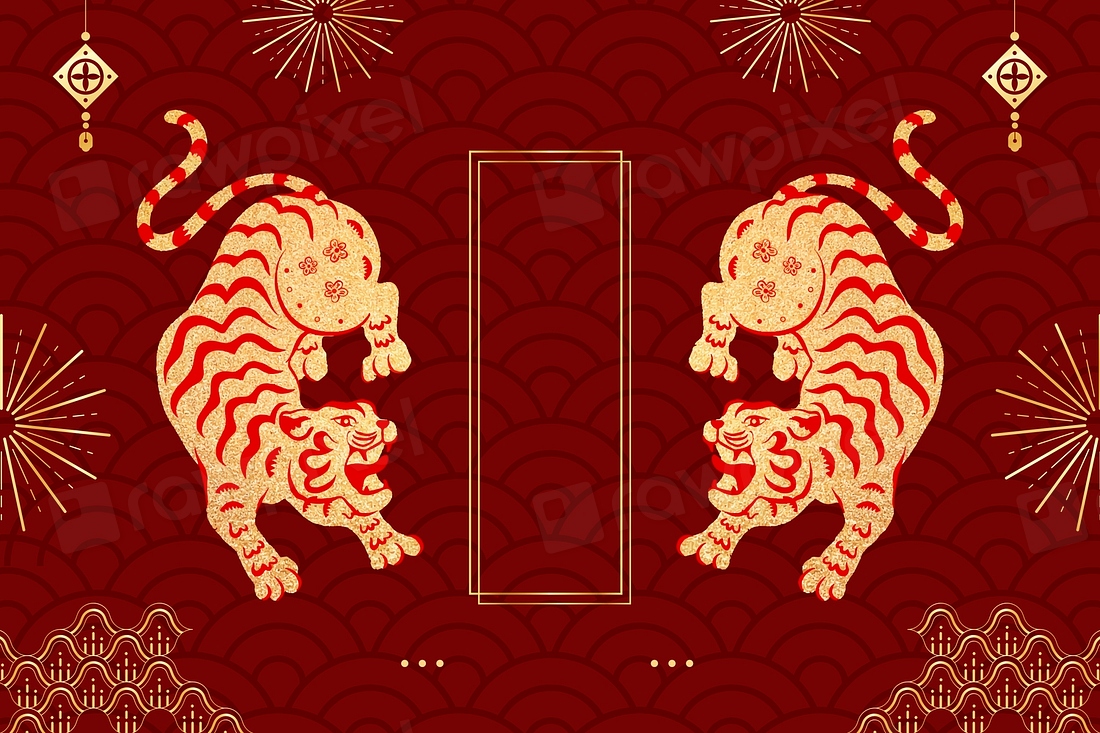 Red Chinese tiger background, 2022 | Premium PSD - rawpixel