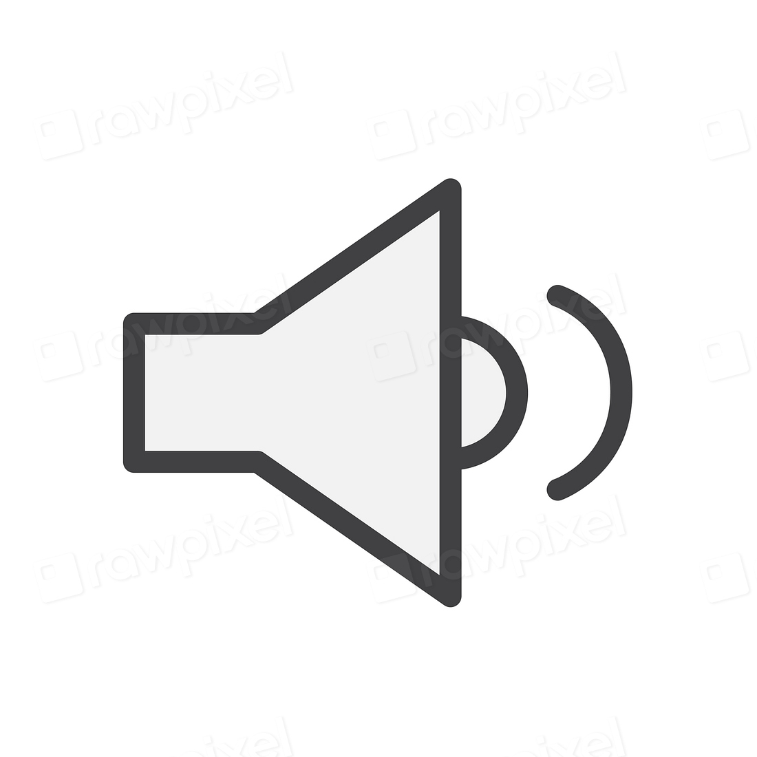 Simple illustration volume icon | Free Vector - rawpixel
