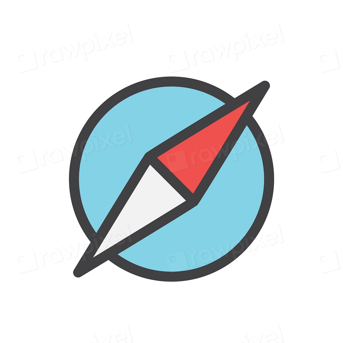 Illustration of a compass pin | Premium Vector - rawpixel