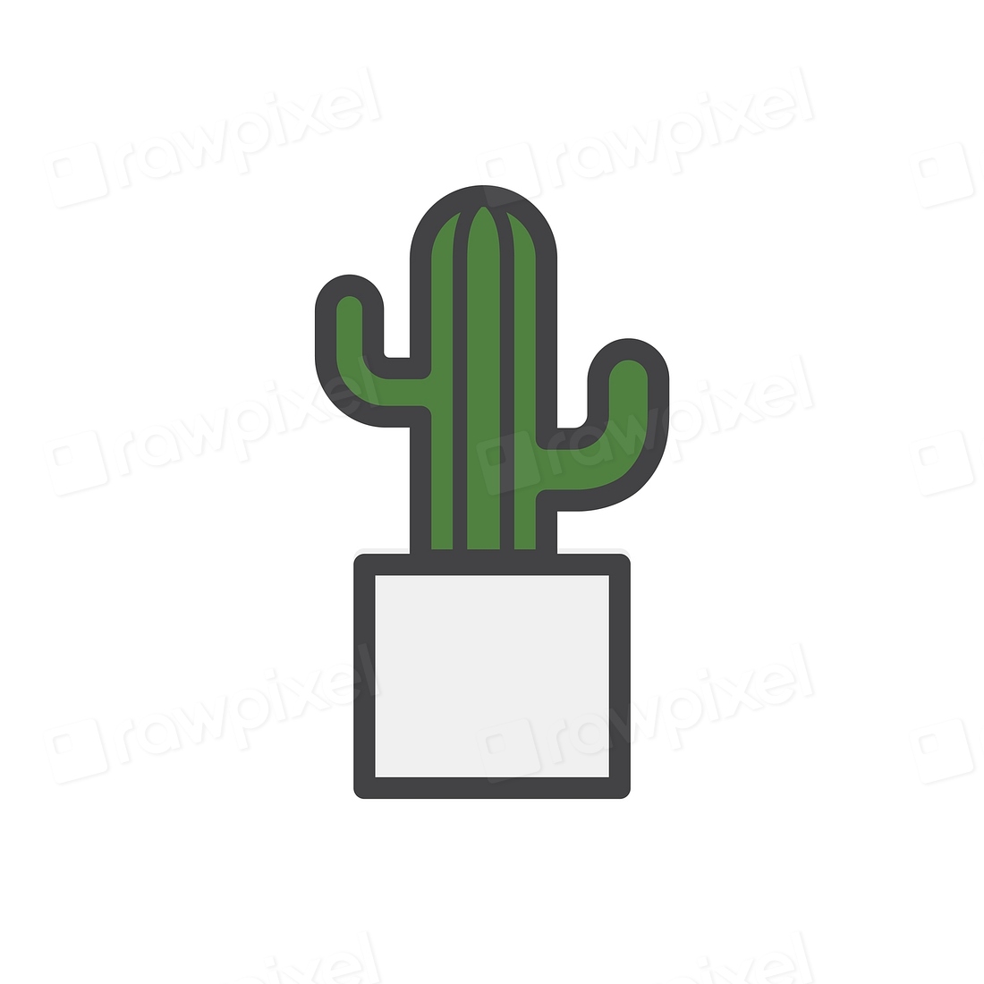 Simple cactus plant vector | Free Vector - rawpixel