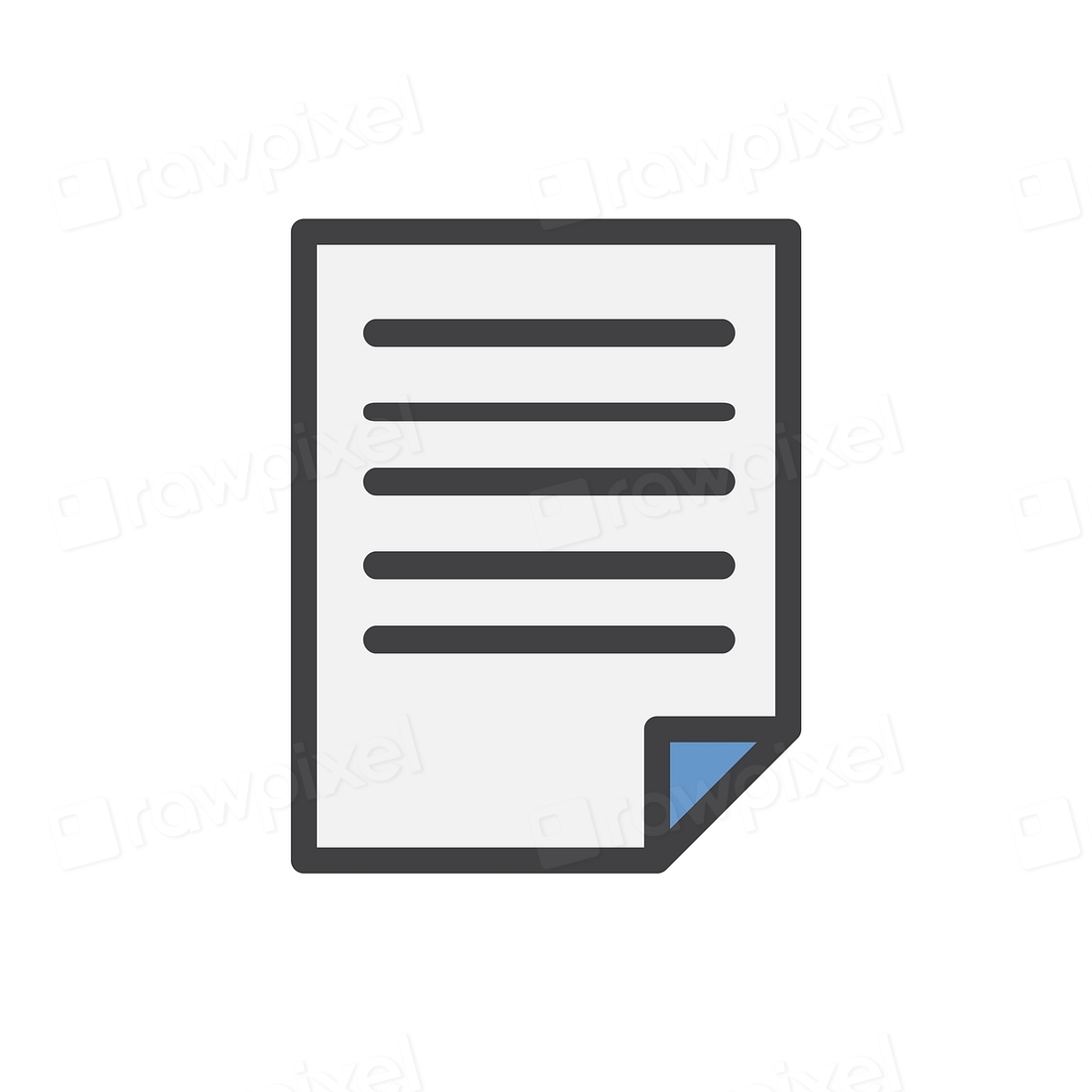 Illustration of document icon | Premium Vector - rawpixel