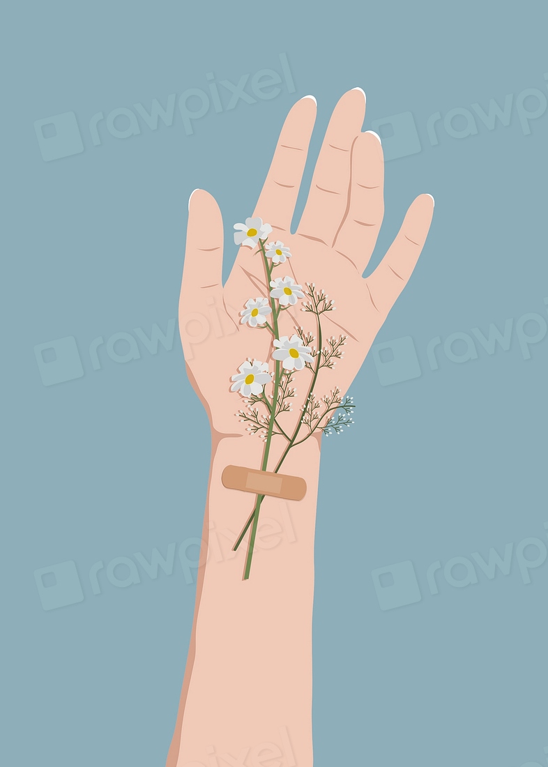 Raising hand background, people illustration | Premium Photo ...