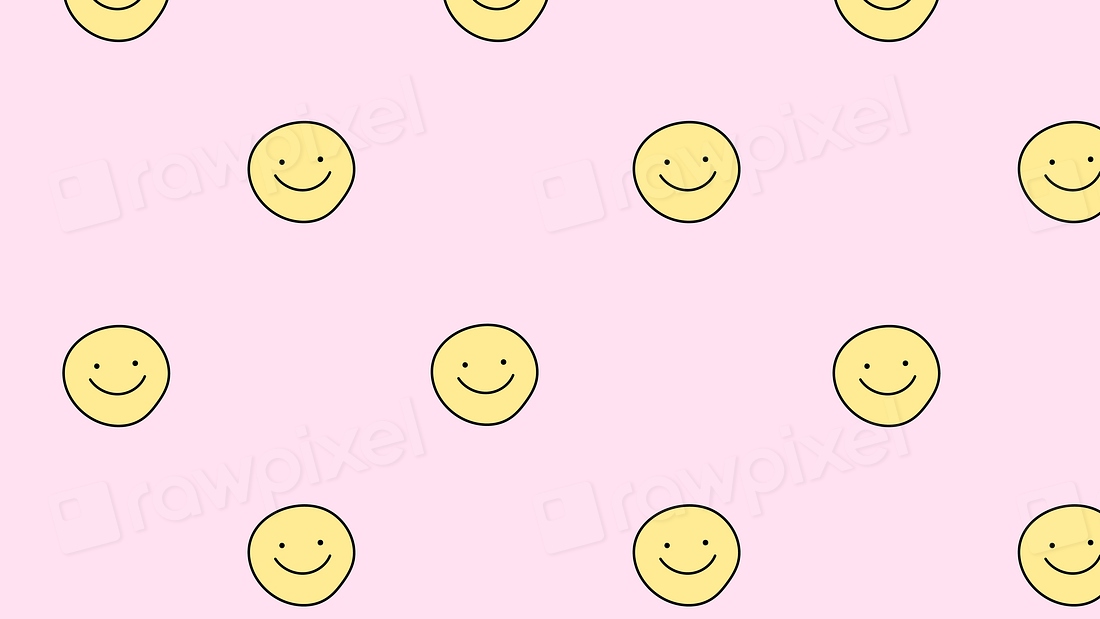 Smiling face pattern desktop wallpaper | Premium Photo - rawpixel