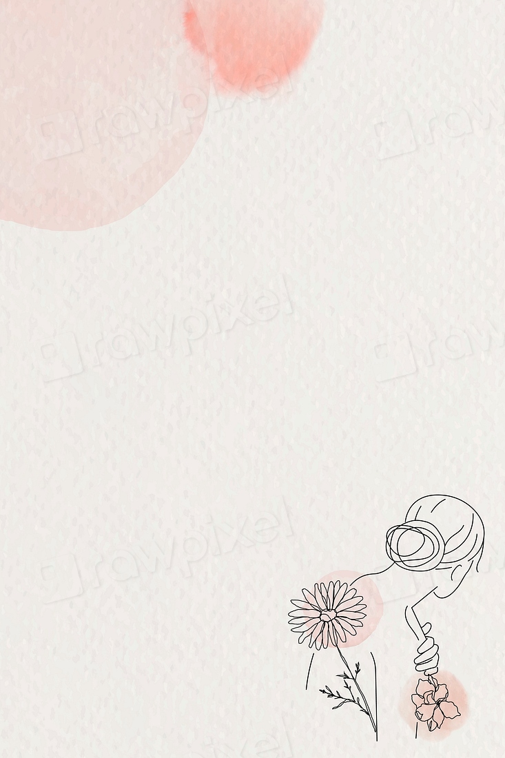 Floral feminine background, woman portrait | Premium Vector - rawpixel