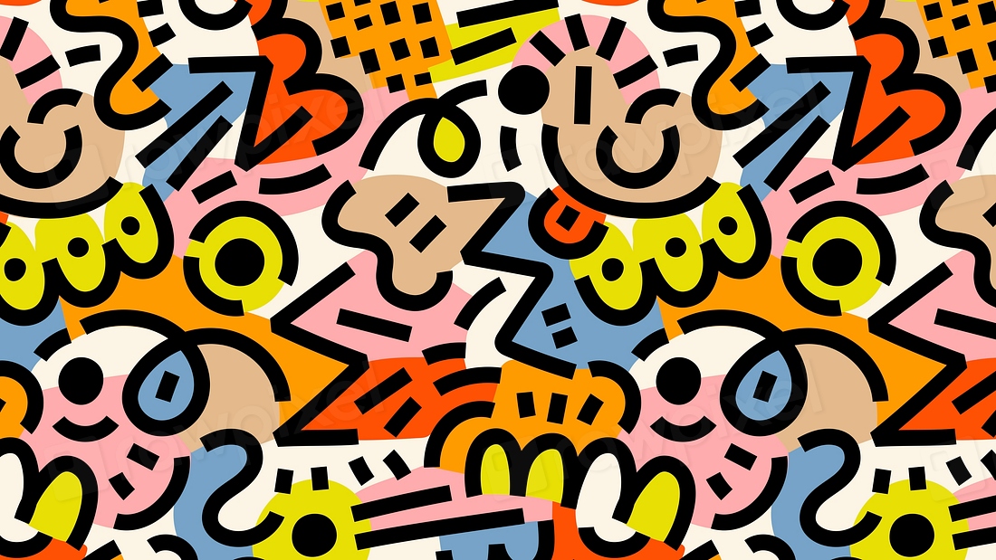 Memphis pattern HD wallpaper, aesthetic | Premium Photo - rawpixel