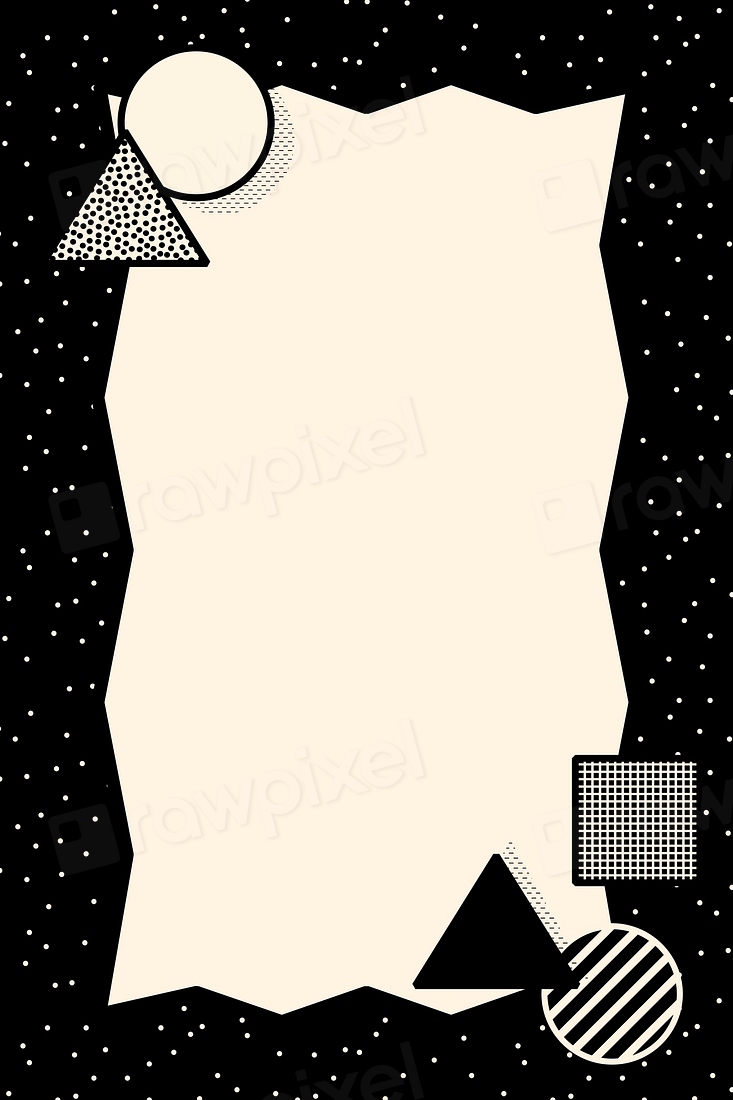Cream 90’s Memphis frame background | Free Photo - rawpixel