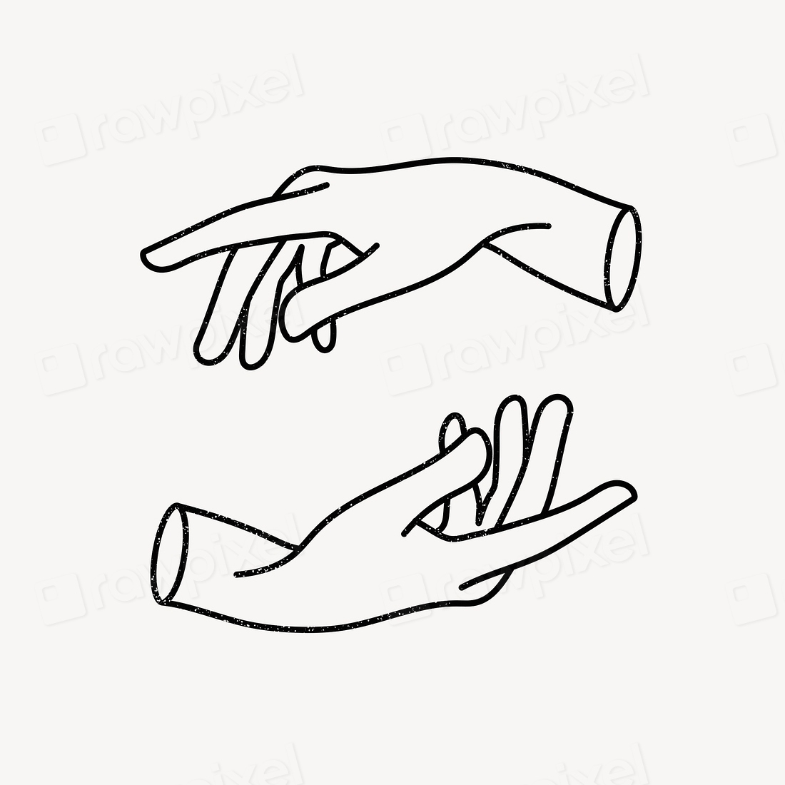 Hand gesture clipart, doodle illustration | Free Photo Illustration ...