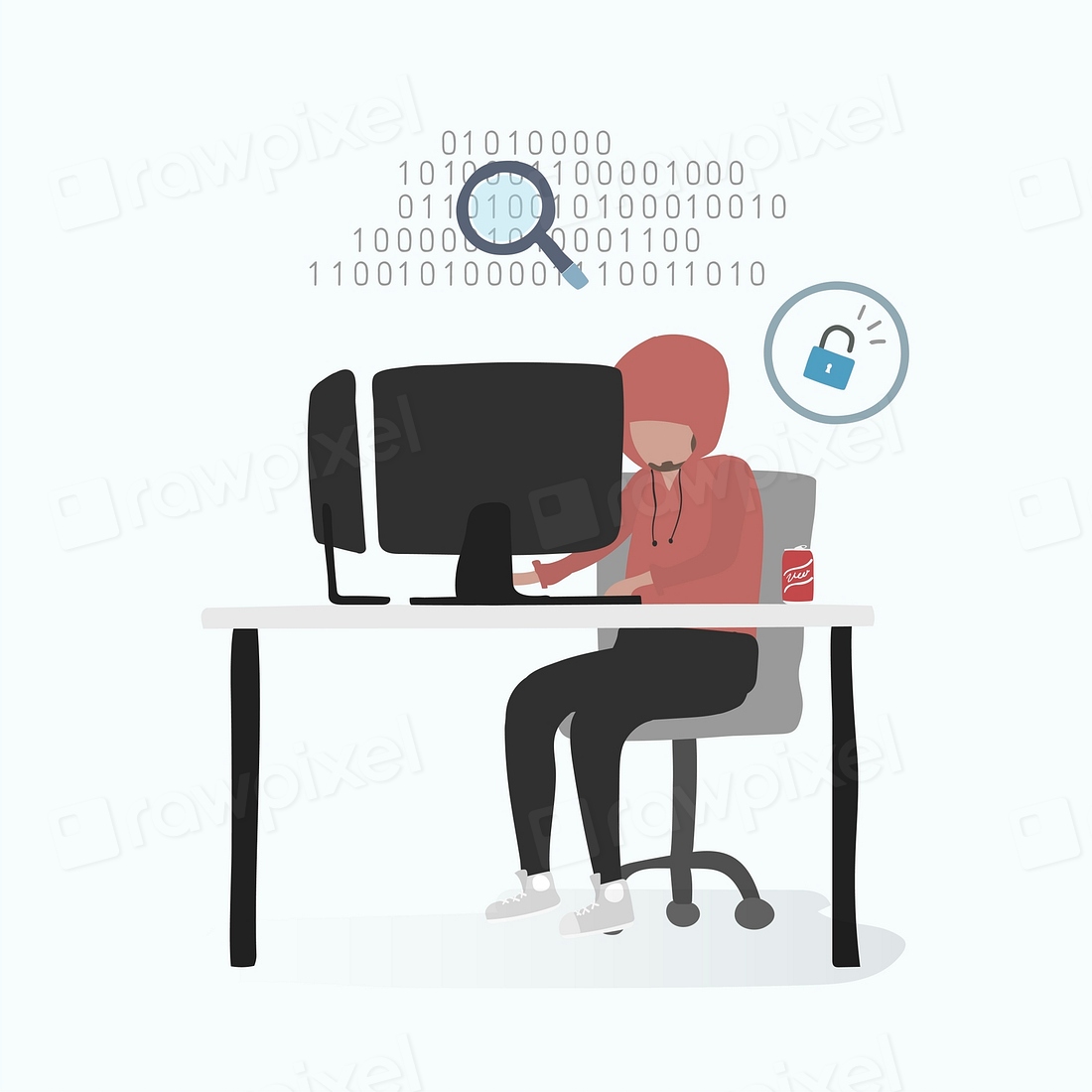 Illustration human avatar using technology | Premium Vector ...