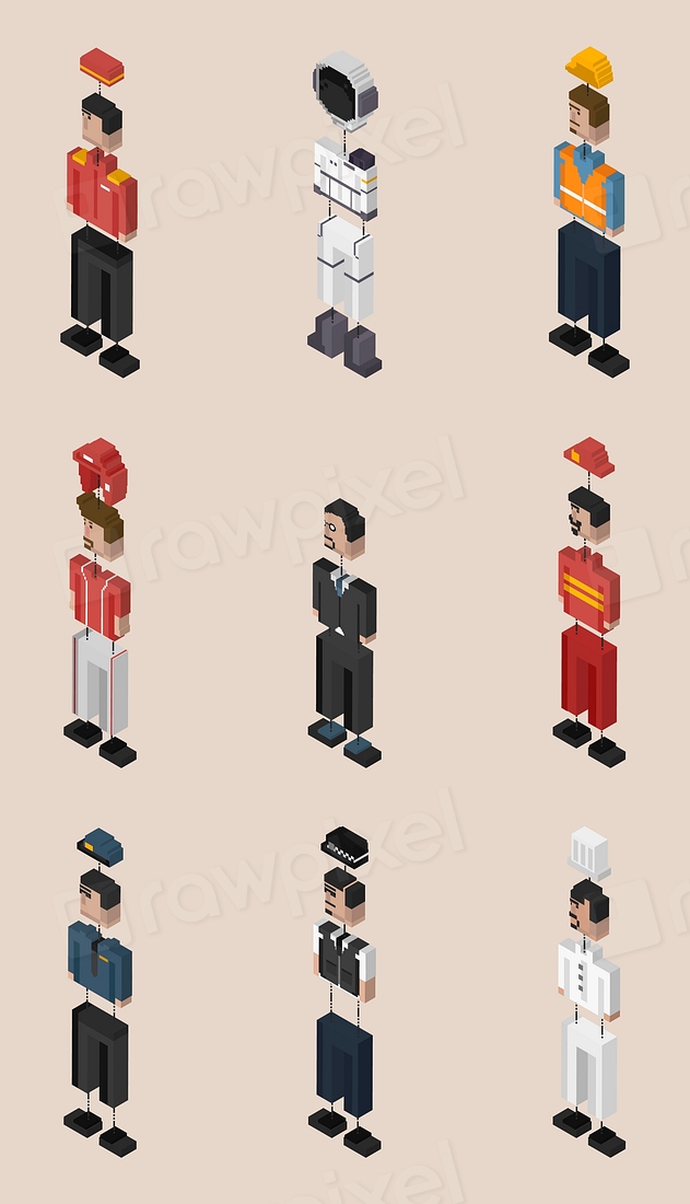 Vector set of men and | Free Vector - rawpixel