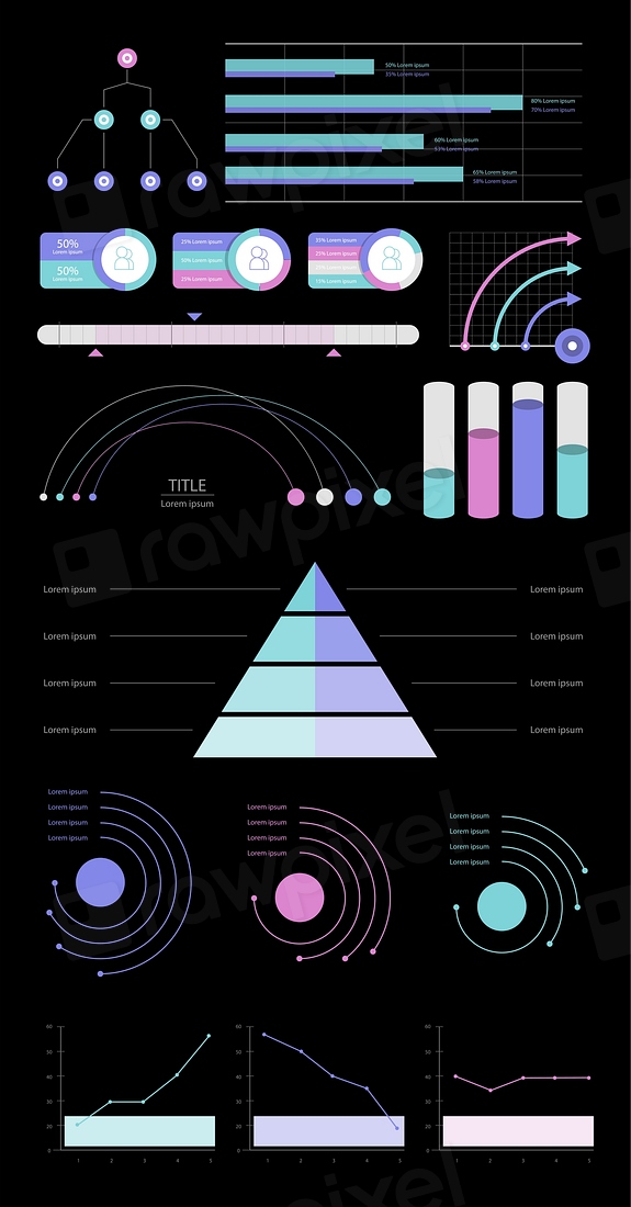 Set business graphs and charts | Free Vector - rawpixel