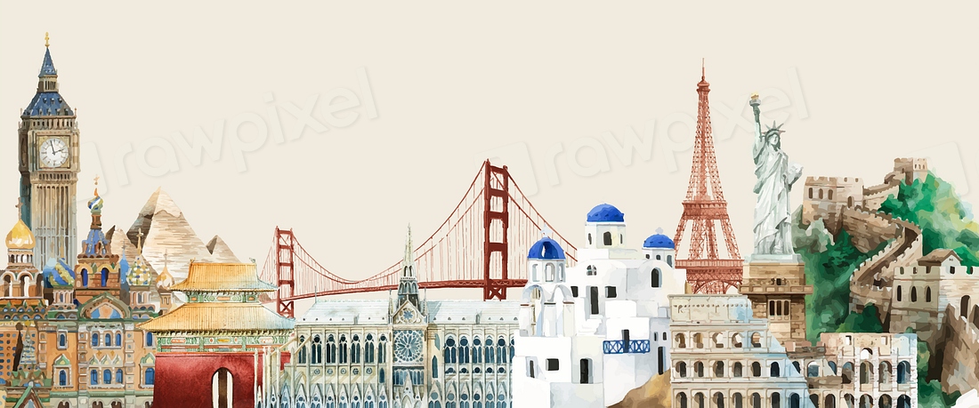 Set of famous landmark vectors | Premium Vector Illustration - rawpixel