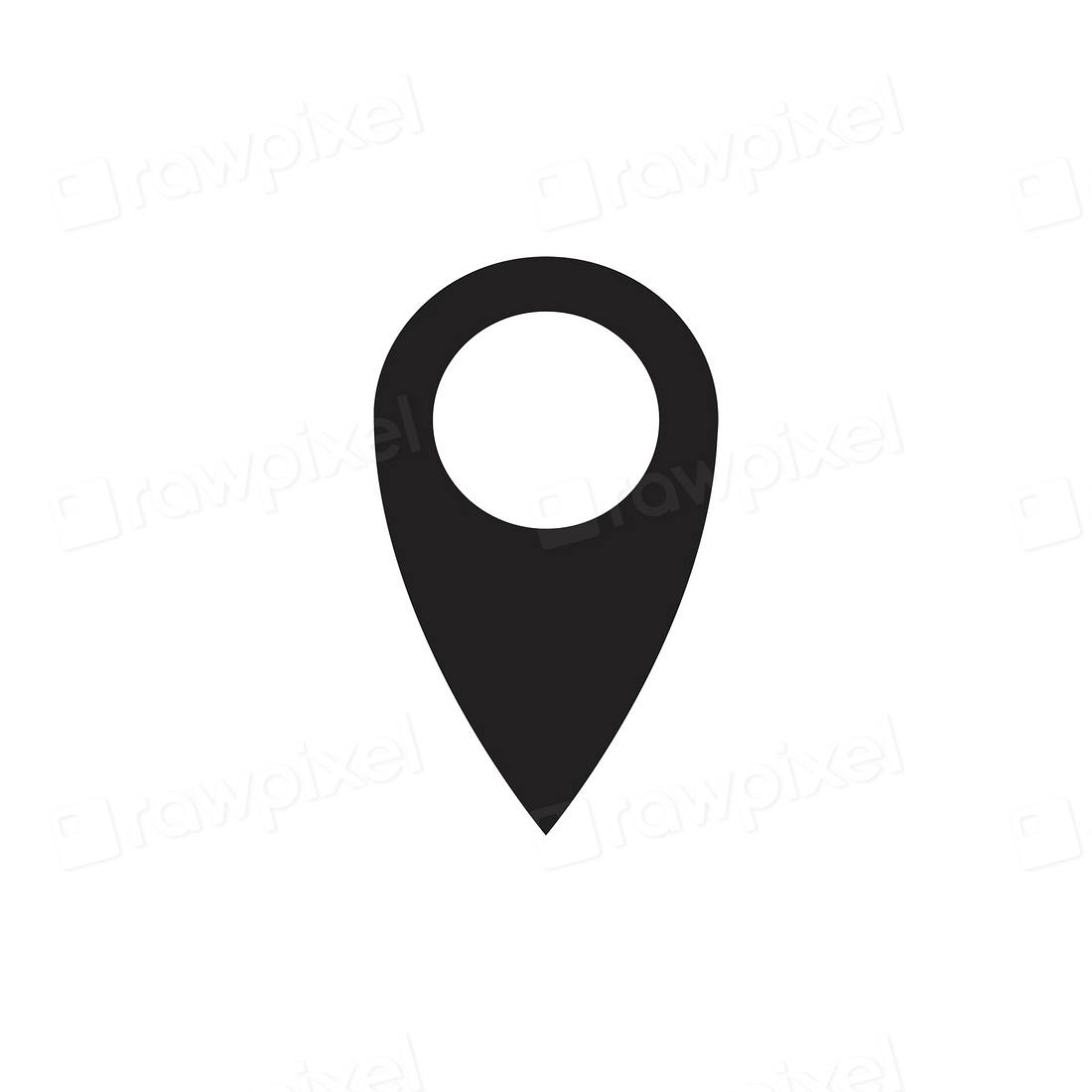 Isolated black map pin icon | Premium Vector - rawpixel