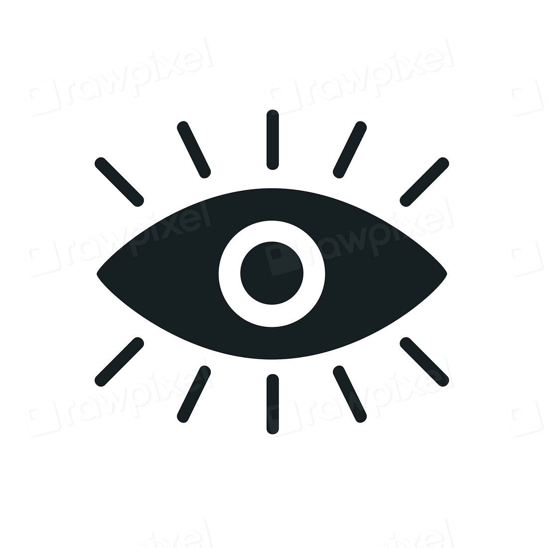 black eye graphic icon white | Premium Vector - rawpixel