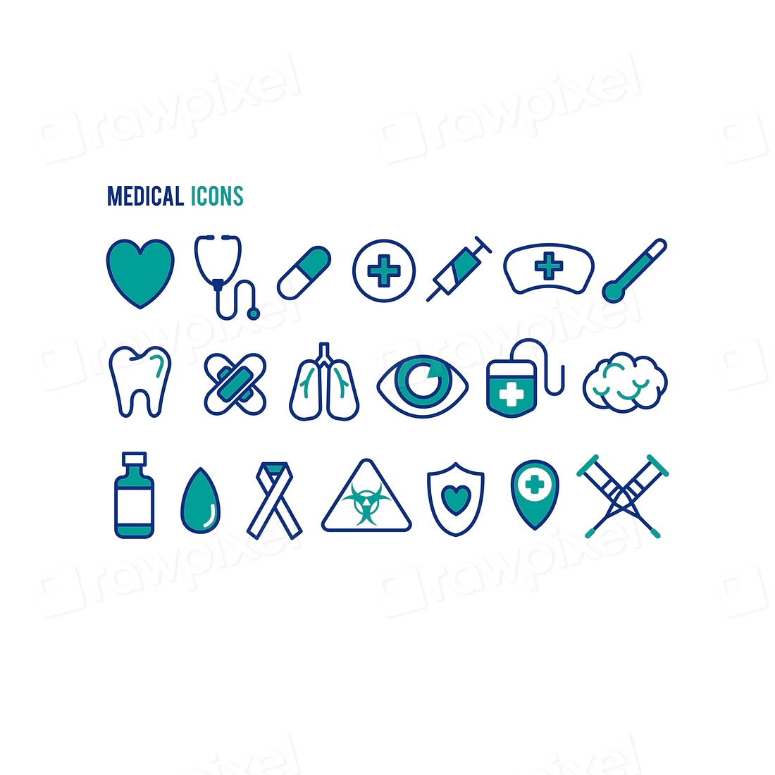 Set of medical health icons | Premium Vector - rawpixel