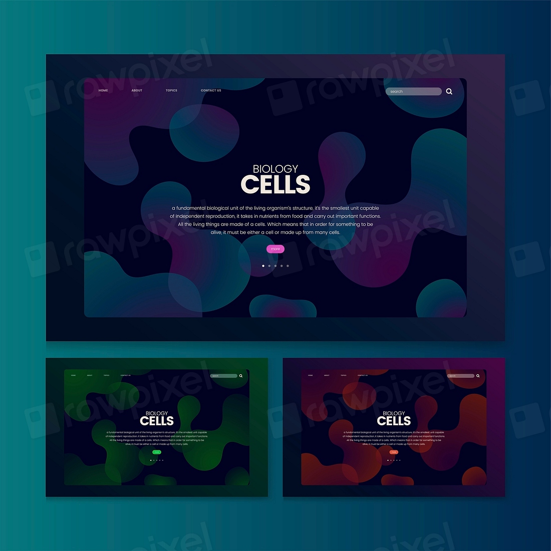 Biology cells informational website graphic | Premium Vector - rawpixel