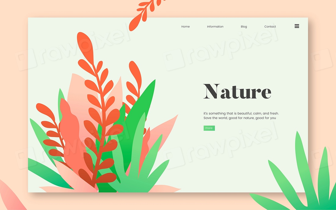 Nature and plants informational website | Premium Vector - rawpixel