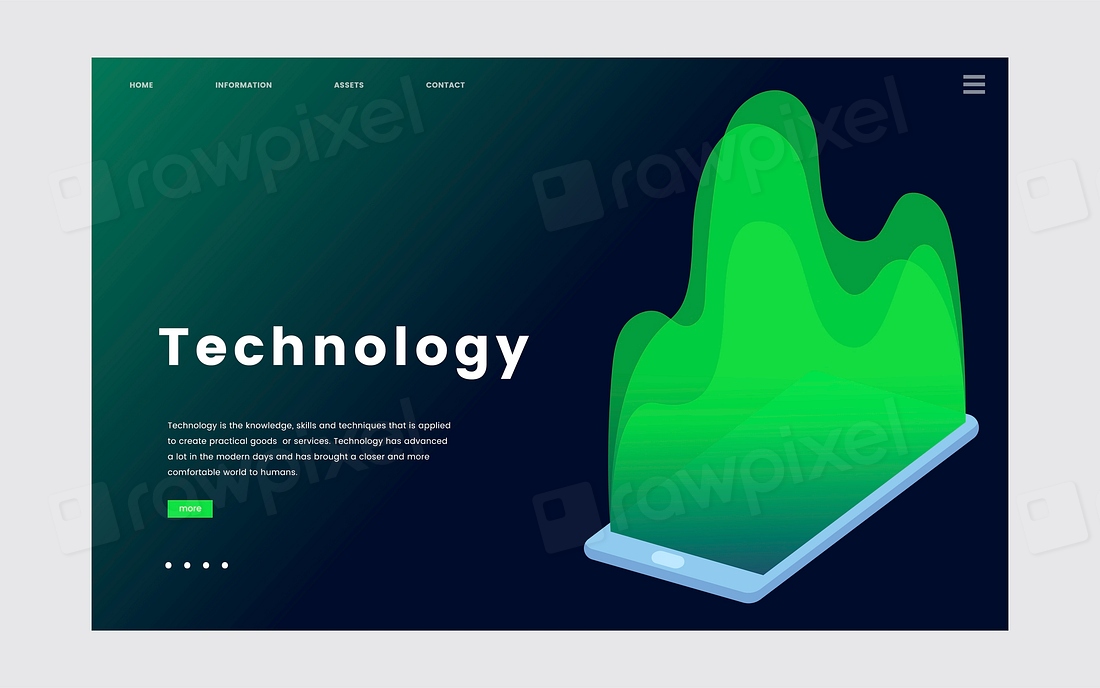 Technology and IT informational website | Premium Vector - rawpixel