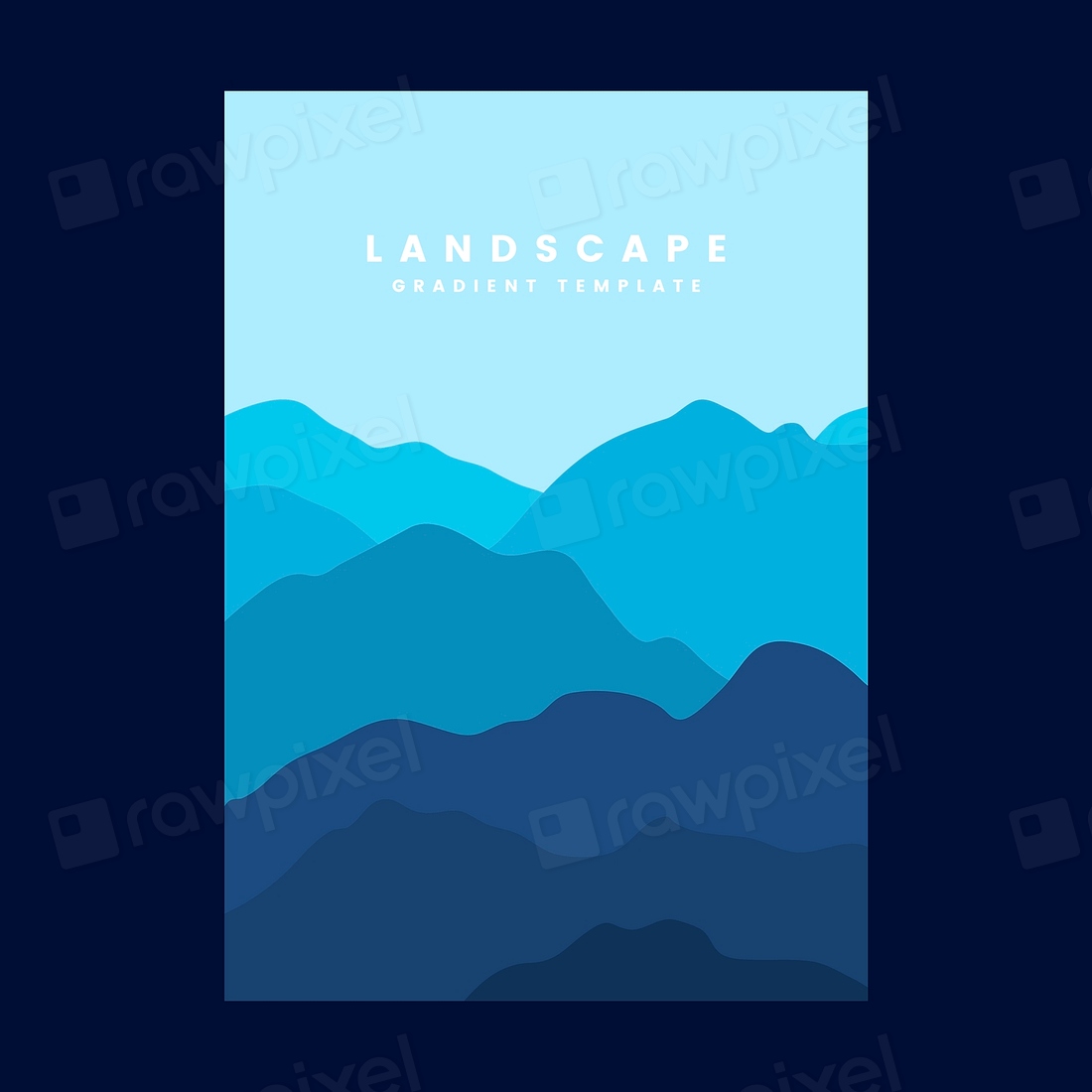Colorful landscape gradient poster template | Free Vector - rawpixel