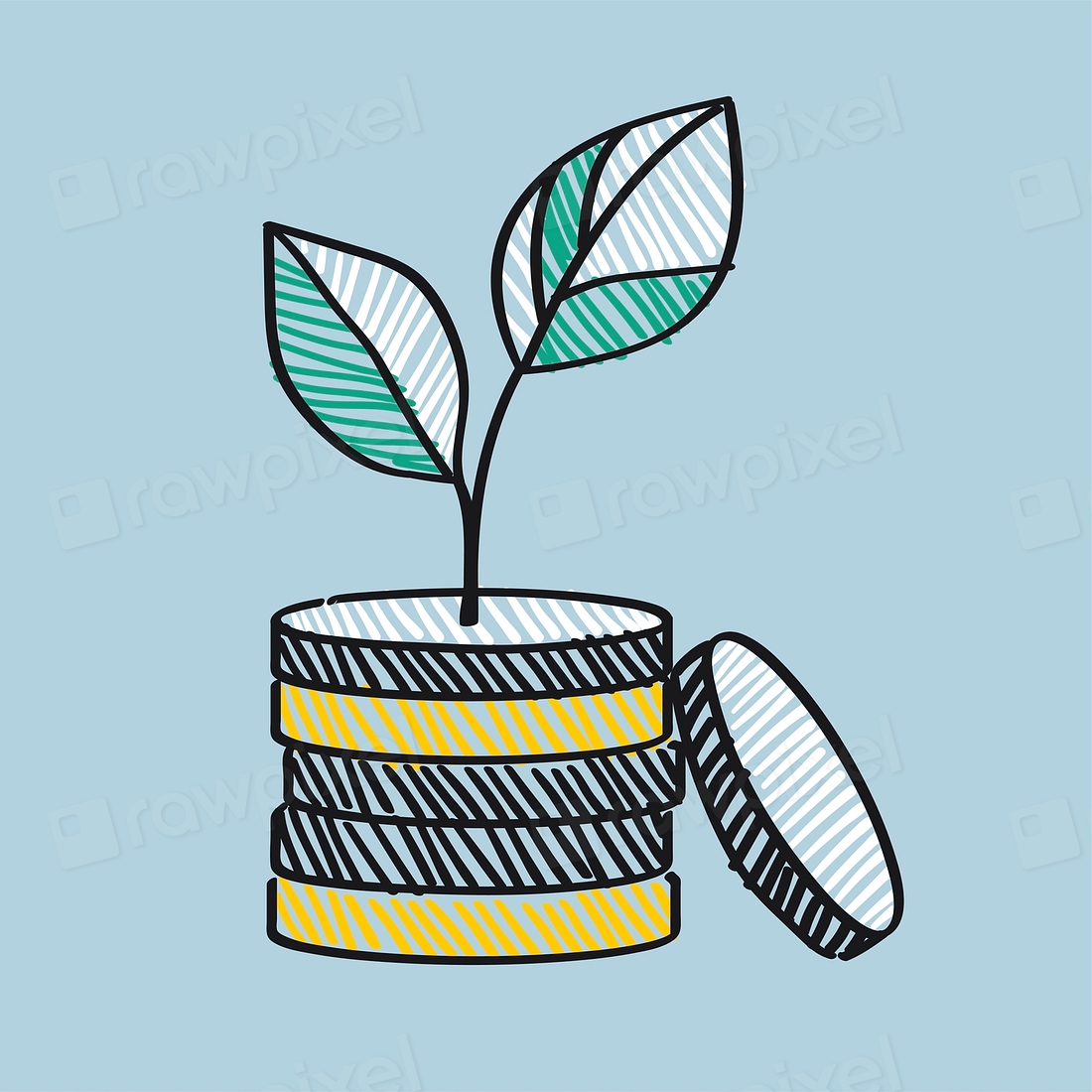 Financial growth illustration | Premium Vector - rawpixel