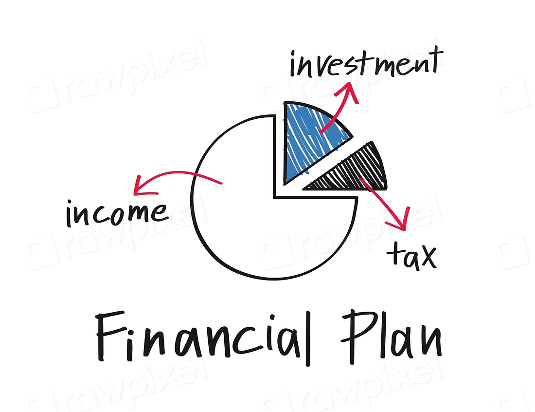 Financial plan pie chart illustration | Free Vector - rawpixel