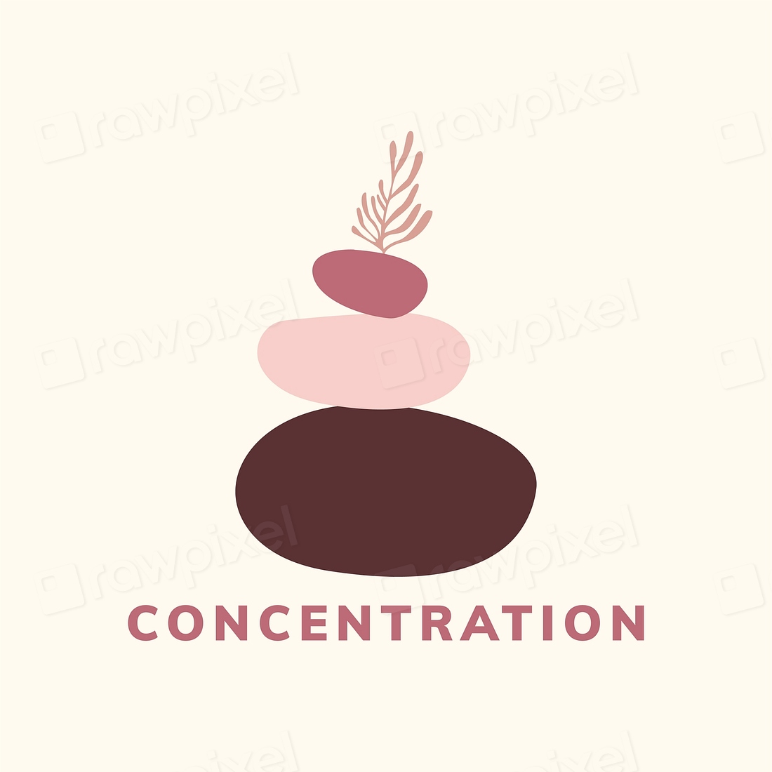 Concentration and meditation icon vector | Premium Vector - rawpixel
