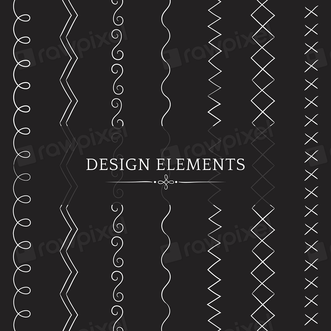 Divider line design elements vector | Premium Vector - rawpixel