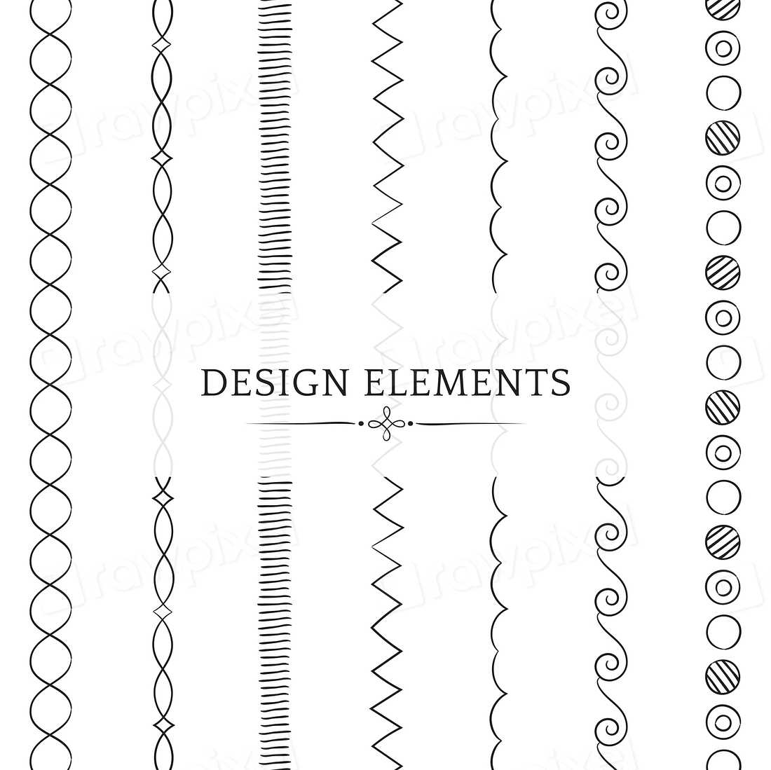 Divider line design elements vector | Premium Vector - rawpixel