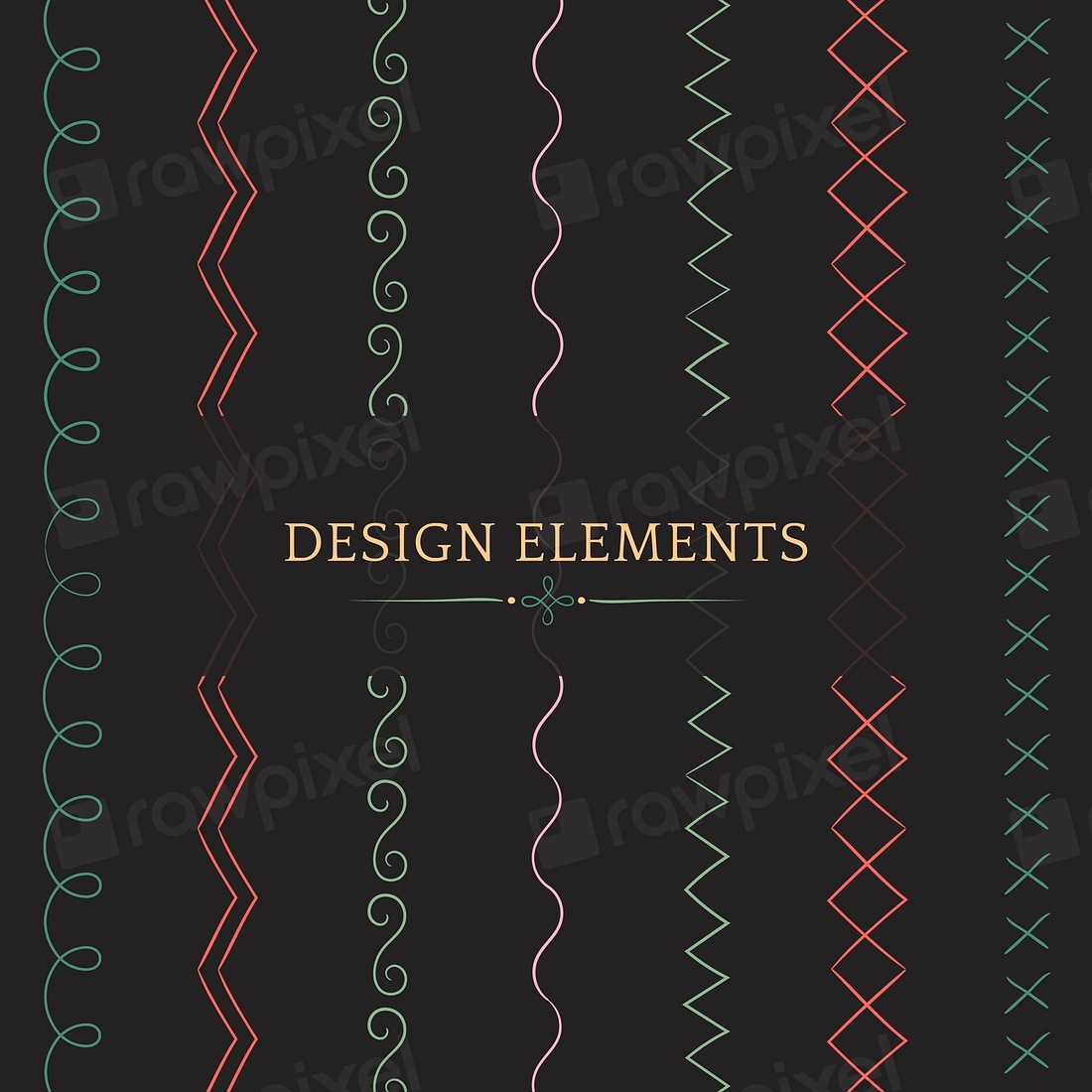 Divider line design elements vector | Premium Vector - rawpixel